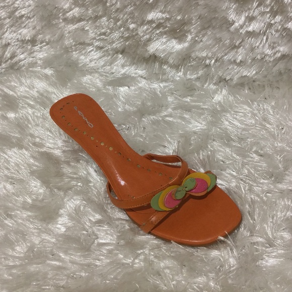 PAZZO | Shoes | Preowned Pazzo Women 3 Heel Leather Slide Sandal | Poshmark